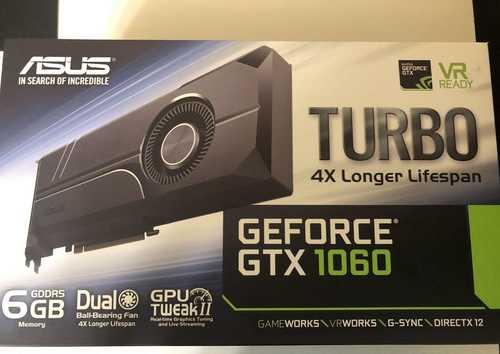 Видеокарта asus turbo GTX 1060-6G