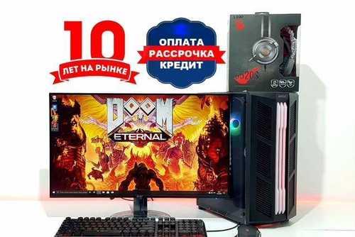 Игровой пк на GTX 1650 4Gb + новый Монитор 27"