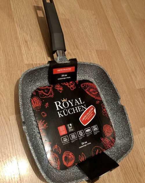 Сковородка гриль 24 см royal kuchen магнит
