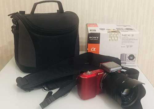 Цифровая фотокамера Sony NEX-3 + объектив, сумка к