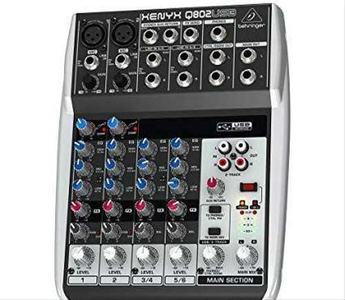 Микшер Behringer xenyx Q802USB, новый