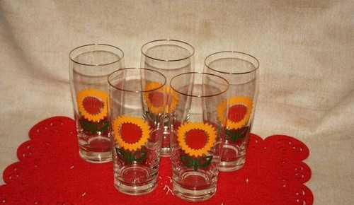 Стеклянные стаканы для сока, СССР