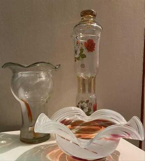Графин-ваза, салатница-конфетница и ваза