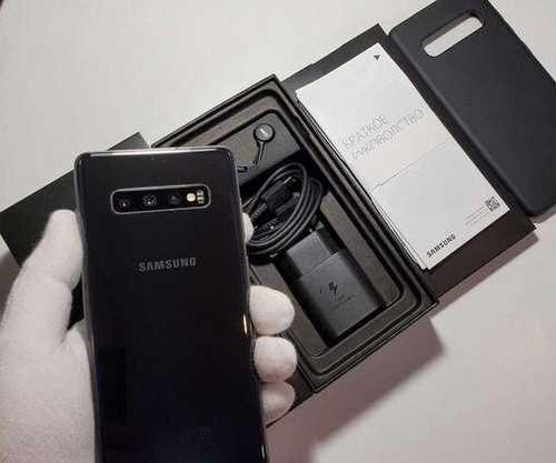 Телефон Samsung S10 plus черный (8/128)