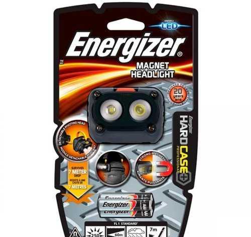 Фонарь налобный energizer magnet headlight