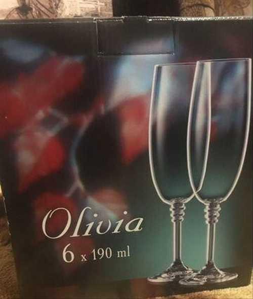 Набор бокалов для шампанского Bohemia Olivia 6x190