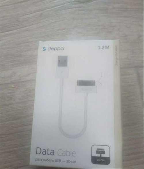 Кабель Deppa USB - 30-pin (72101/72112), 1 шт., бе
