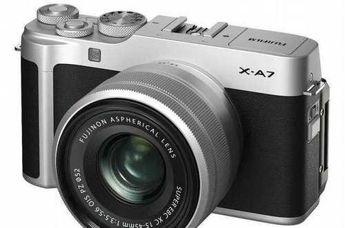 Fujifilm X-A7 kit 15-45mm Silver новый в упаковке