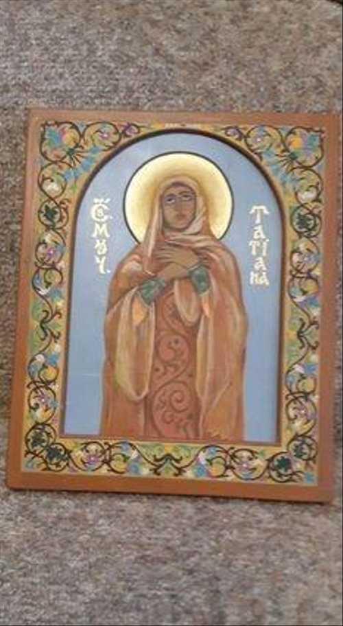 Старинная икона 69 г святая мученица Татьяна