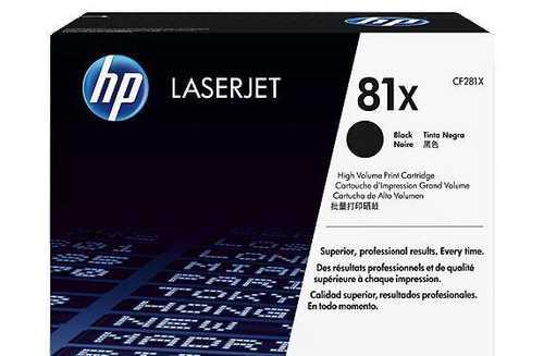 Оригинальный картридж HP CF281X (№81X), чёрный