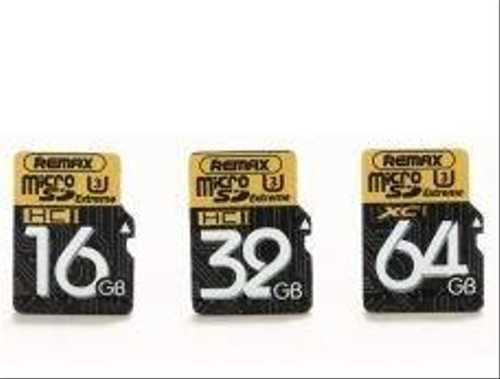 Карта памяти 16Гб MicroSD Remax U3 черный
