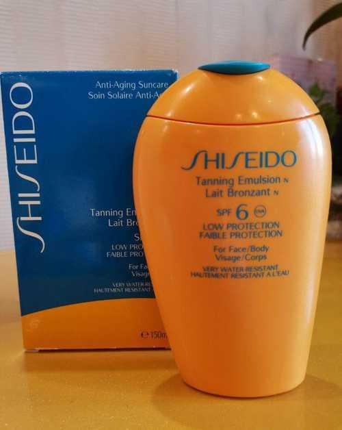 Эмульсия shiseido. Shiseido 50-+ от загара. Крем для загара шисейдо 30. Shiseido эмульсия для загара SPF 6.