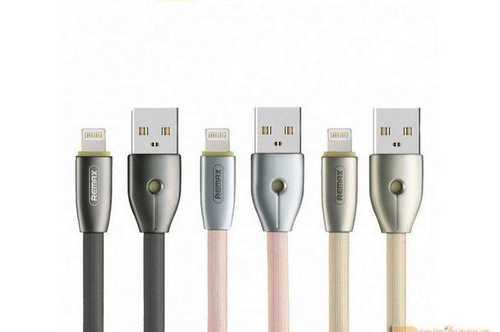 Дата кабель USB - Lightning, 100см, розовый Remax