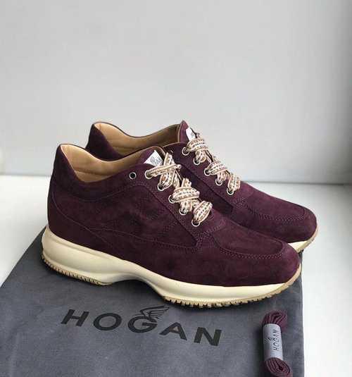Кроссовки из натуральной замши hogan