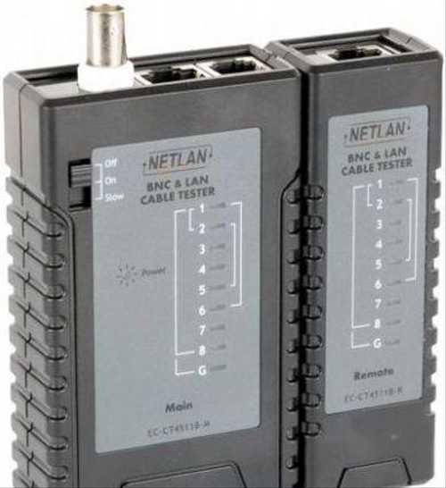 Кабельный тестер netlan, UTP/STP, RJ45, RJ12, RJ11