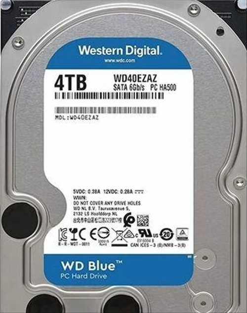 4Tb WD Blue Жесткий диск WD40ezaz