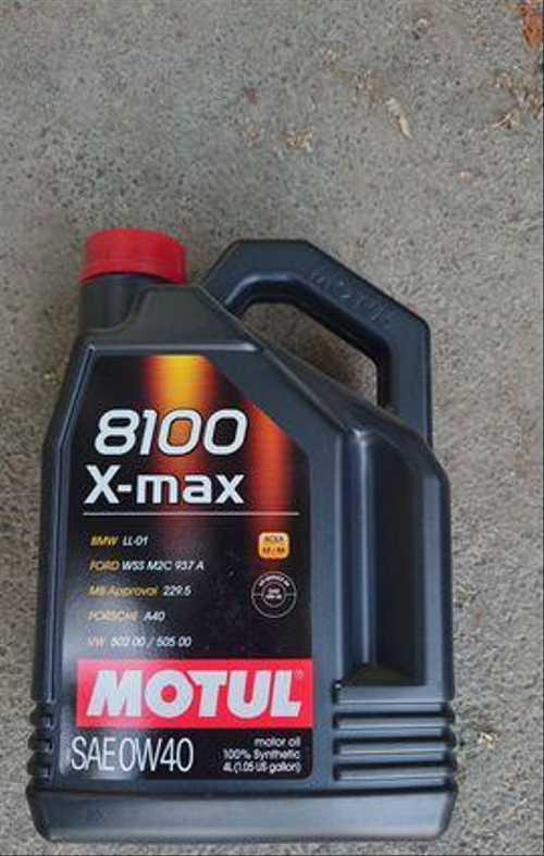 Моторное масло motul 8100 X-max 0W-40 4+1 л
