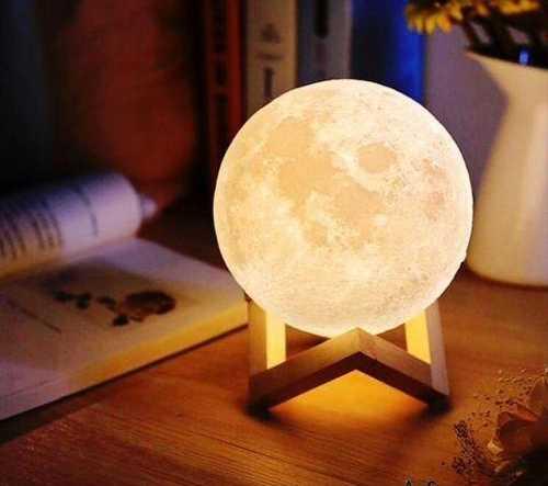 3D светильник лампа луна