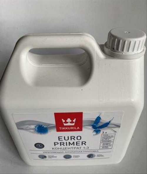 Грунт Tikkurila euro primer, 3л, новый