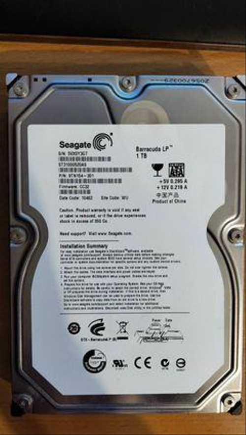 Продам HDD жесткий диск seagate на 1 TB