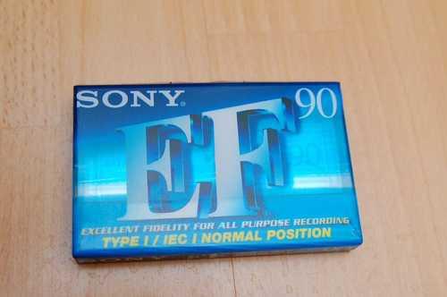 Аудиокассета Sony EF 90 запечатана