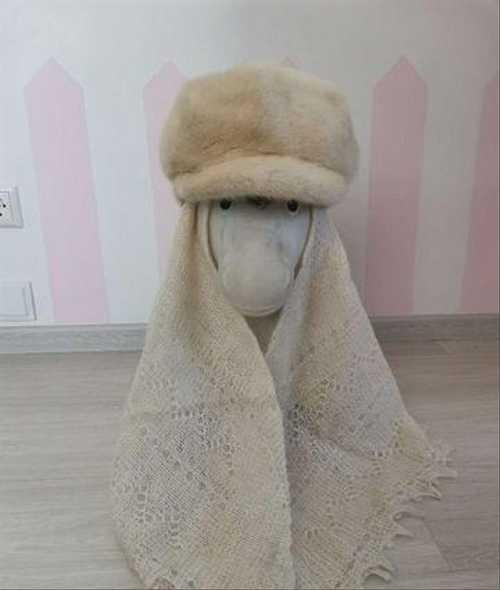 Норковая шапка, палантин