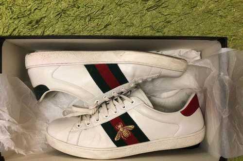 Gucci Кожаные кеды Ace оригинал р.44-45