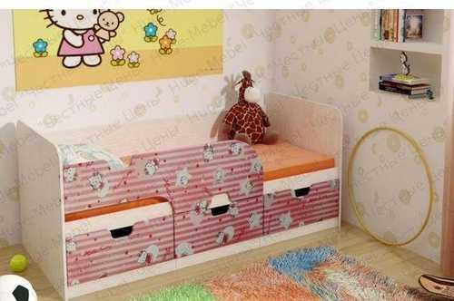 Детская кровать 80х186 "Минима Pink"