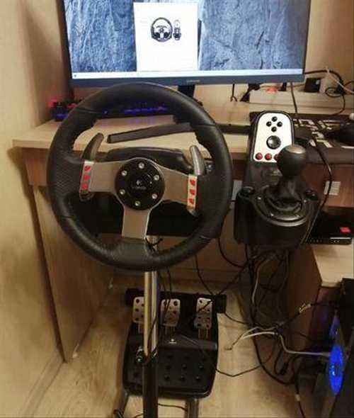 Руль Logitech G27 с подставкой Wheel Stand Pro v2