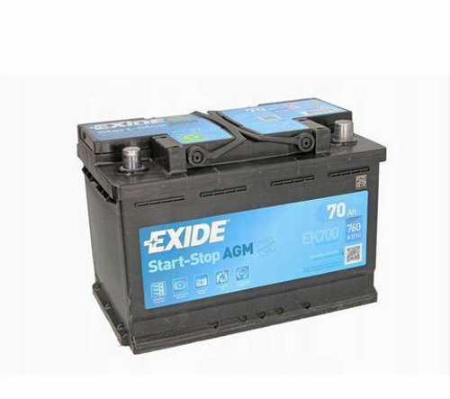 Аккумулятор exide agm 70ah