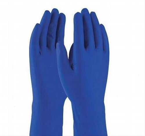 Синие особопрочные (Хай Риск) Перчатки смотровые