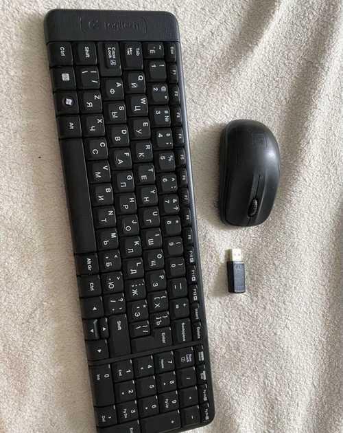 Беспроводная клавиатура и мышь logitech k220