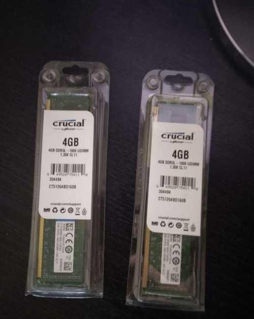 Новая память crucial DDR3L 4гб для компютера