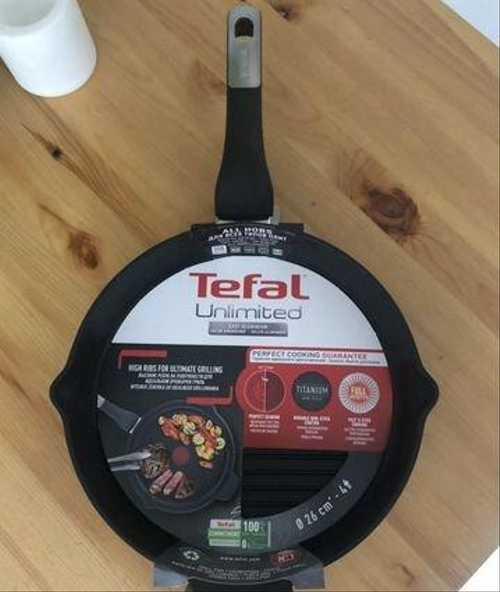 Круглая сковорода гриль Tefal unlimited 26