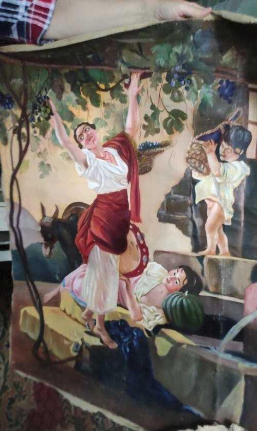 Копия картины Брюллова, "Девушка, собирающая виног