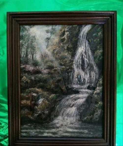 Картина камнем"водопад"