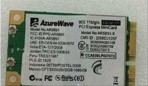 AzureWave AW-NE771 AR5B91 AR9281 150 Мбит/с Mini P
