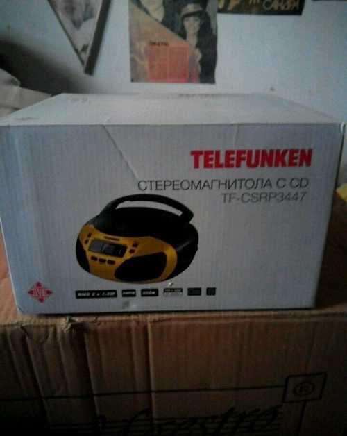 Мини-магнитола telefunken. мр3, CD, USB, FM-р