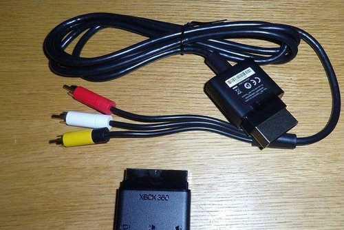 Xbox 360 composite av cable+ Адаптер scart