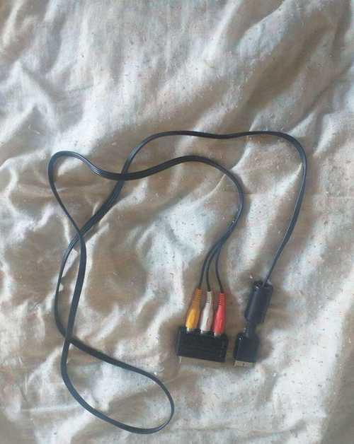 AV кабель от PS2, scart переходник в комплекте