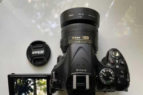 Nikon d5200 Объектив Nikon 35mm f/1.8G AF-S DX Nik
