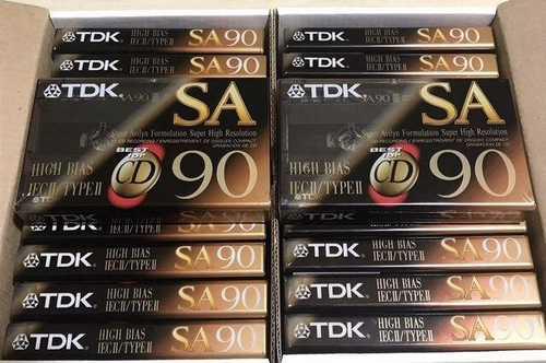 Аудиокассеты TDK SA90 1992 год 20 штук