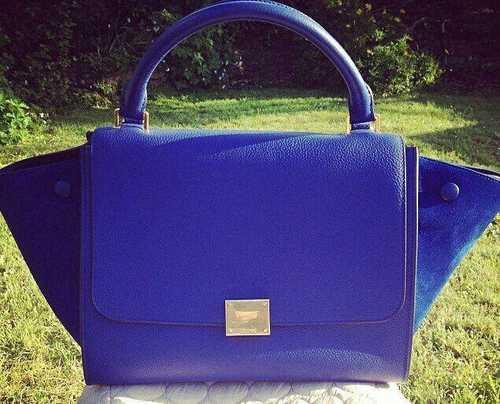 Сумка Celine trapeze bag blue