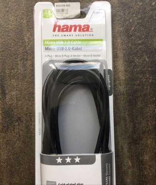 Кабель Hama USB - micro USB, 1.8 м