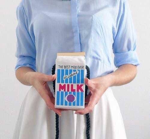 Сумка женская в виде пакета молока Milk