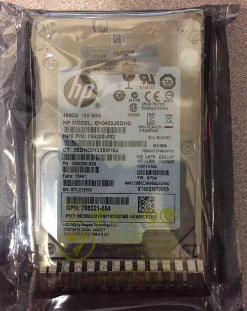 Жеский диск HP 450Gb 15K SAS 12G 759547-001