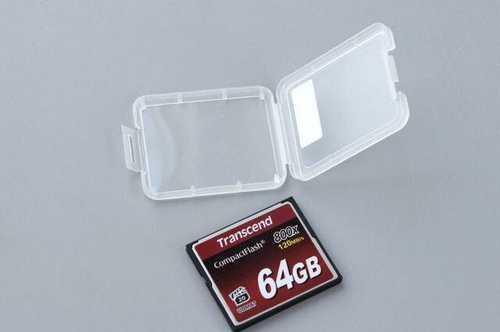 Карта памяти CF Transend 64gb 128mb/sec бу