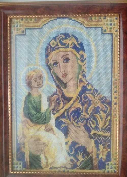 Вышивка крестом: Иерусалимская икона Божией Матери