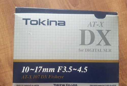 Объектив Tokina AT-X 10-17mm f/3.5-4.5DX Fisheye C