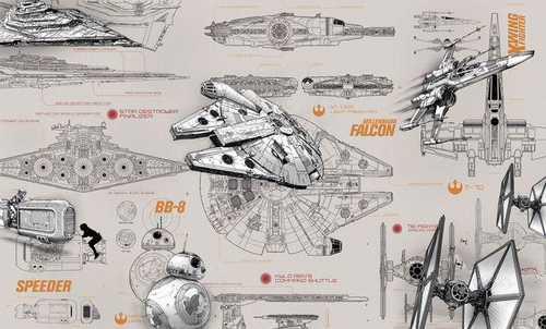 Фотообои Komar star wars Blueprints